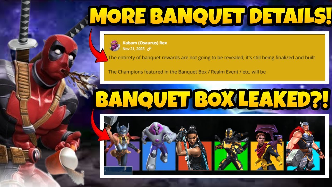MORE BANQUET DETAILS + NEW BANQUET BOX LEAKED?! | HUGE MCOC UPDATE ...