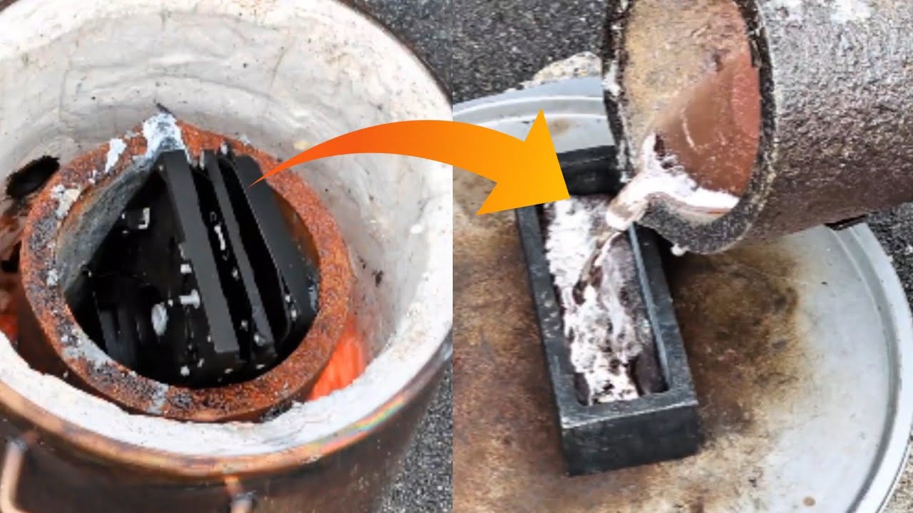 Melt Aluminum Computer Hard drives - How To Melt Aluminum - YouTube
