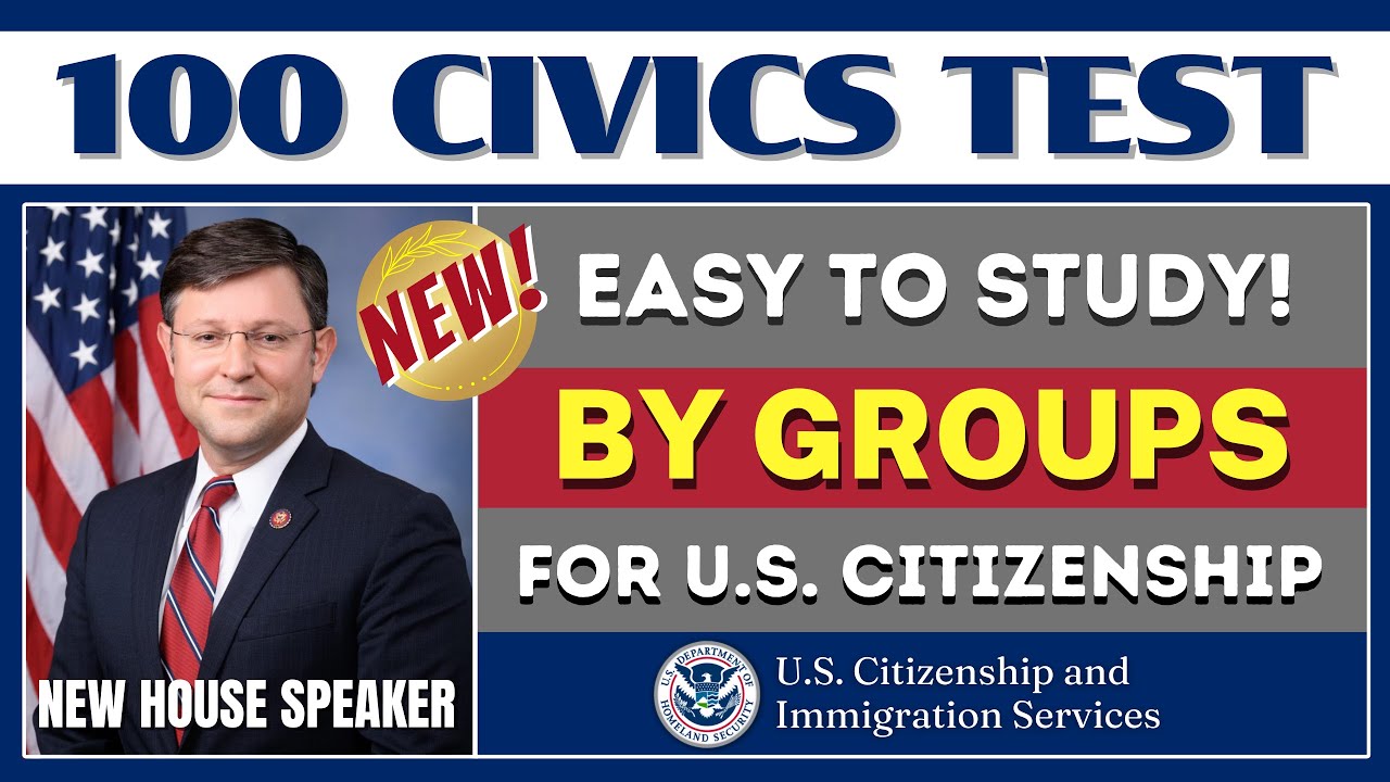 100 Civics Questions and Answers (By Groups) US Citizenship Interview ...