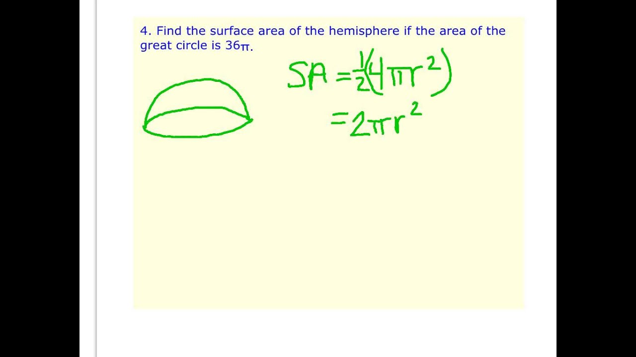 Volume And Surface Area Hemisphere YouTube volume-and-surface-area-hemisphere-youtube