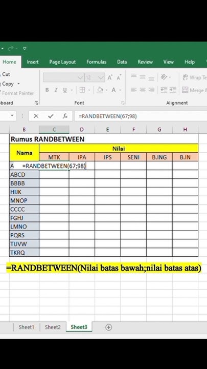Cara cepat buat angka random/acak di Excel #excel #exceltips #exceltricks #exceltutorial #shorts ...