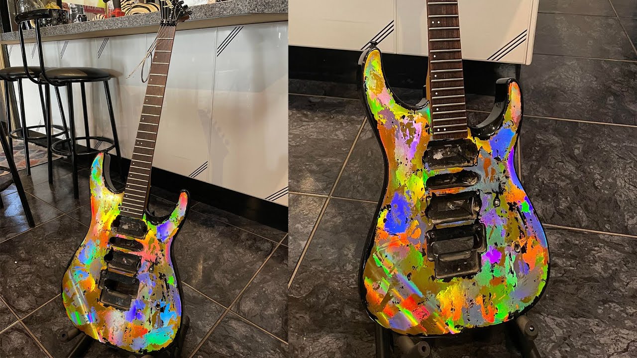 Gold and Silver Guitar Holoflash Tutorial - YouTube