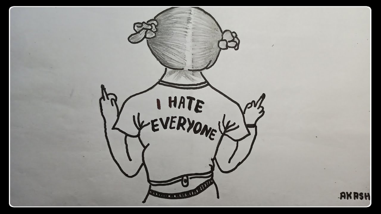 How To Draw A Girl Attitude Behaviour || Pencil Sketch || How To Draw A ...