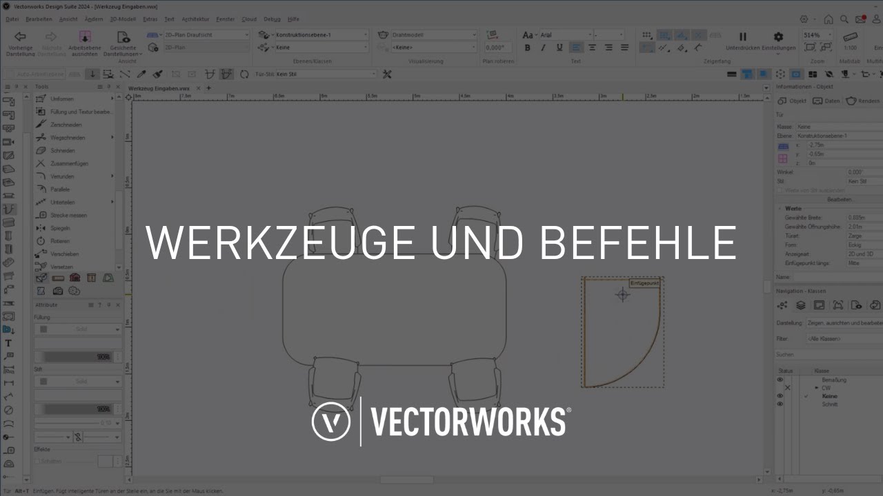 Quickstart: Werkzeuge und Befehle in Vectorworks - Teil 7 - YouTube