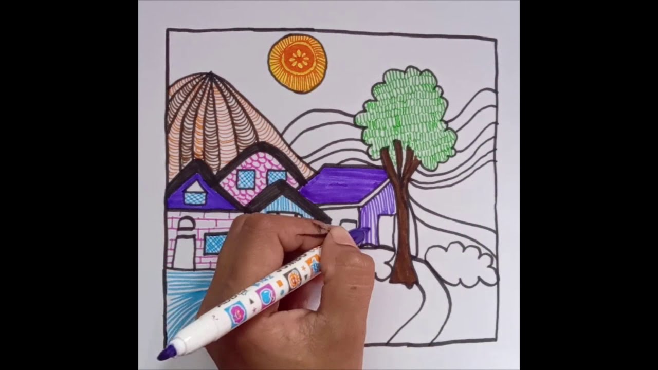 Sketch Pen Pattern Drawing - YouTube