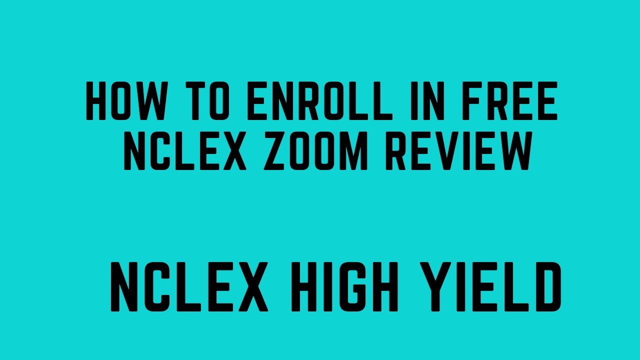 How to enroll in our FREE NCLEX Zoom Sessions - YouTube