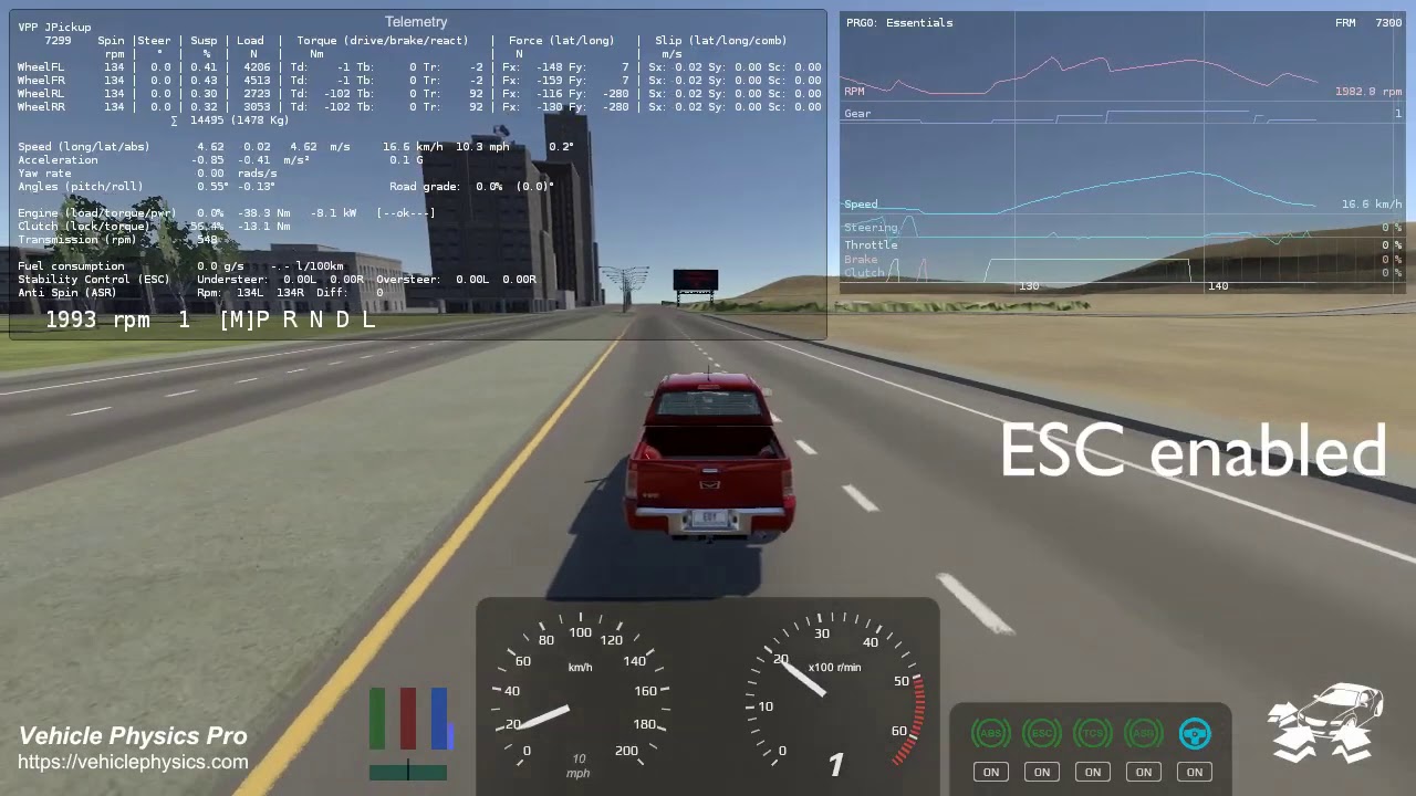 ESC (Electronic Stability Control) in Vehicle Physics Pro (2019) - YouTube