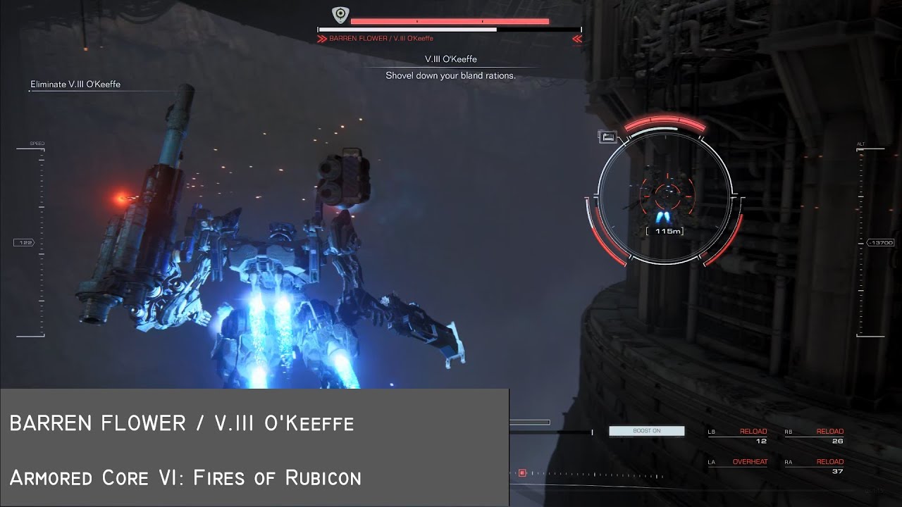 BARREN FLOWER / V.III O'Keeffe Boss Fight - Armored Core VI: Fires of ...