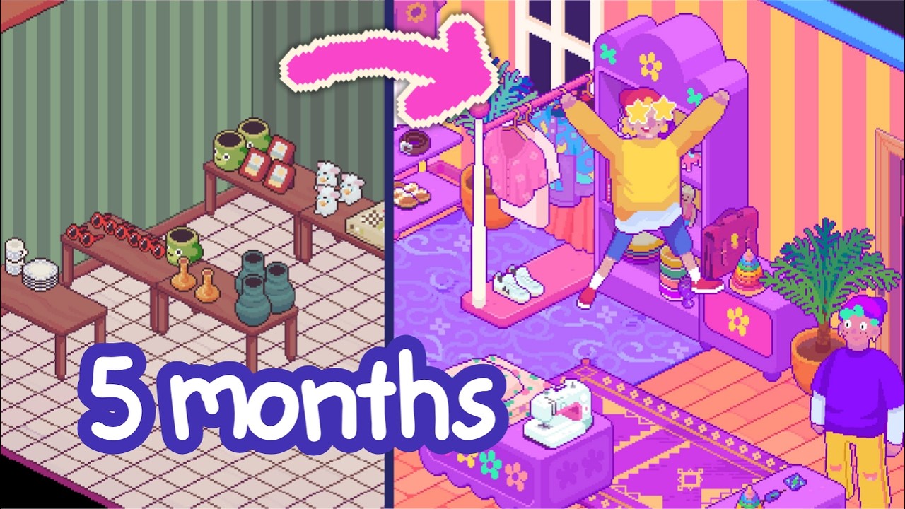 Making a colorful & nostalgic thrift shop game! ⭐ | Our process - YouTube
