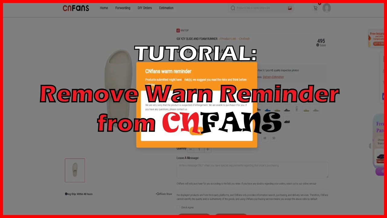 Tutorial to remove CNFANS Warn Reminder - YouTube
