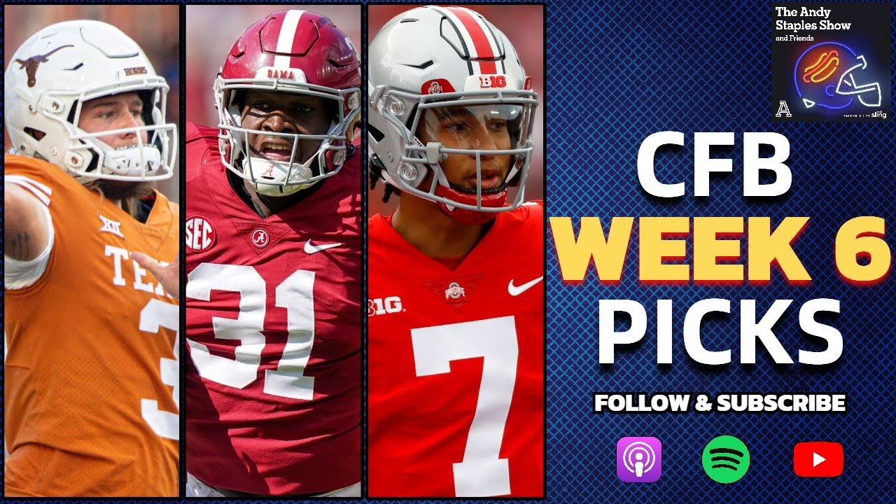College Football Week 6 Picks: Alabama vs. Texas A&M, Texas at Oklahoma ...