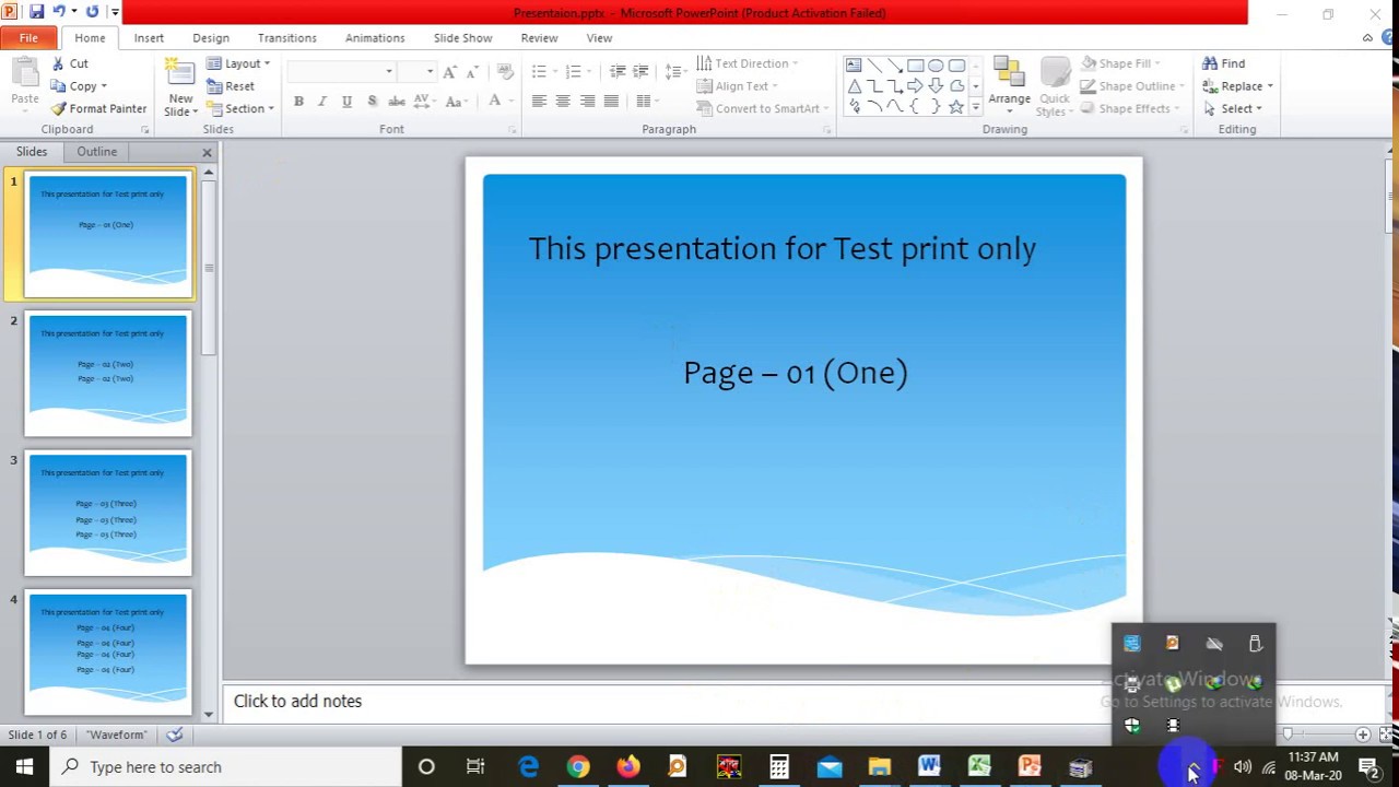 How to print PPT slides on Landscape page MS Word 2010 - YouTube