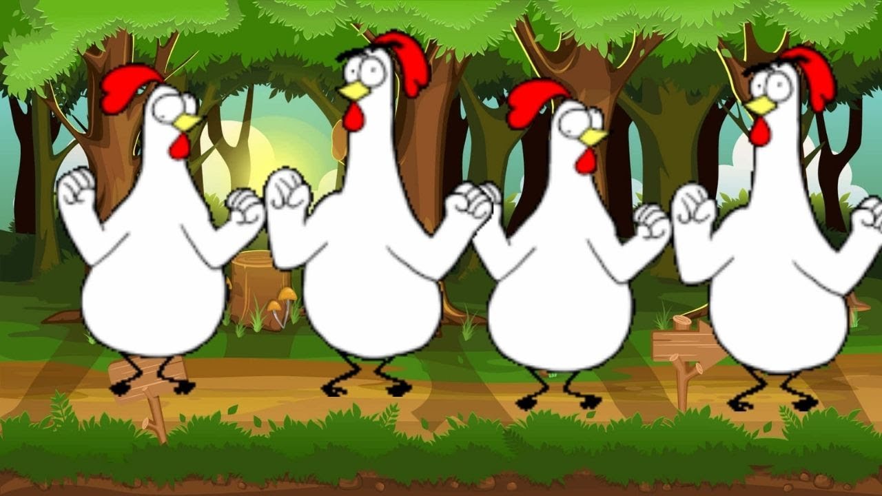 Dan dee Animated Walking Chicken Dance Song || Cartoon Chicken Dance ...