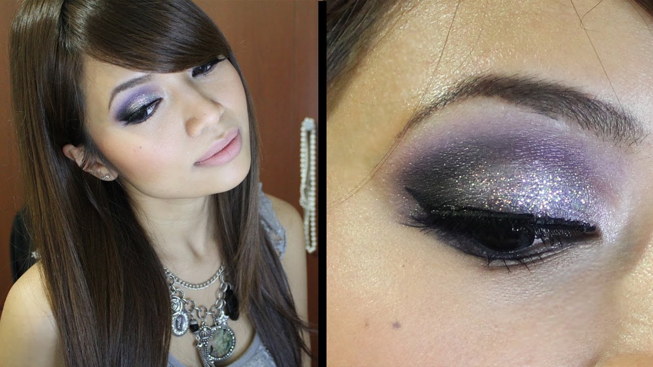 New Years Eve Holiday Makeup Tutorial (Day to Night Party Silver Look ...