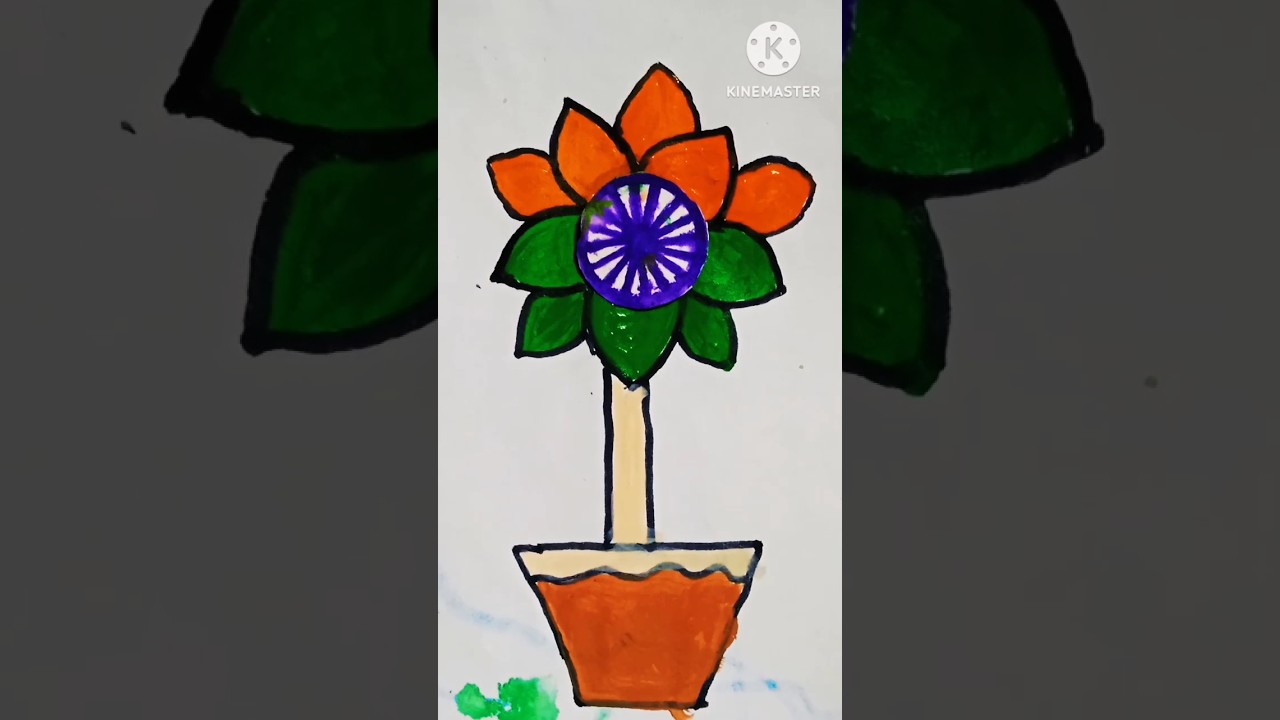 Mera rang de basanti chola #india #flag #drawing easy flag drawing # ...
