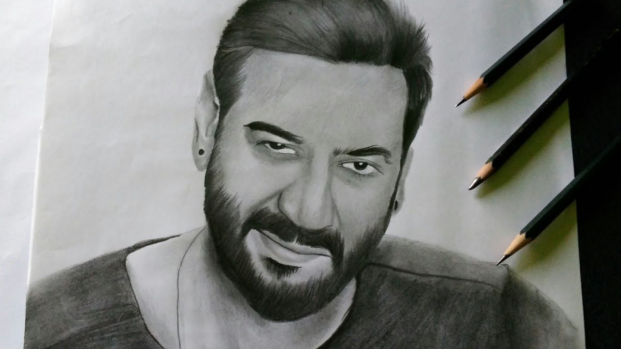 Drawing Ajay Devgan. RRR - YouTube