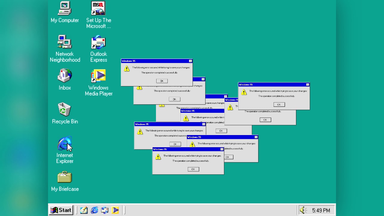 Windows 95 Errors - YouTube
