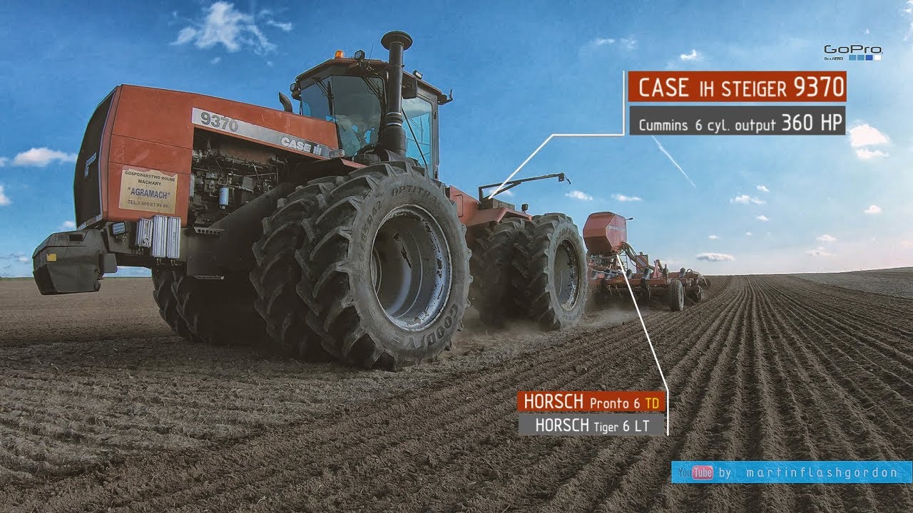 Steiger 9370 CASE IH with Cummins 6 cyl. 360 HP in POLAND - YouTube