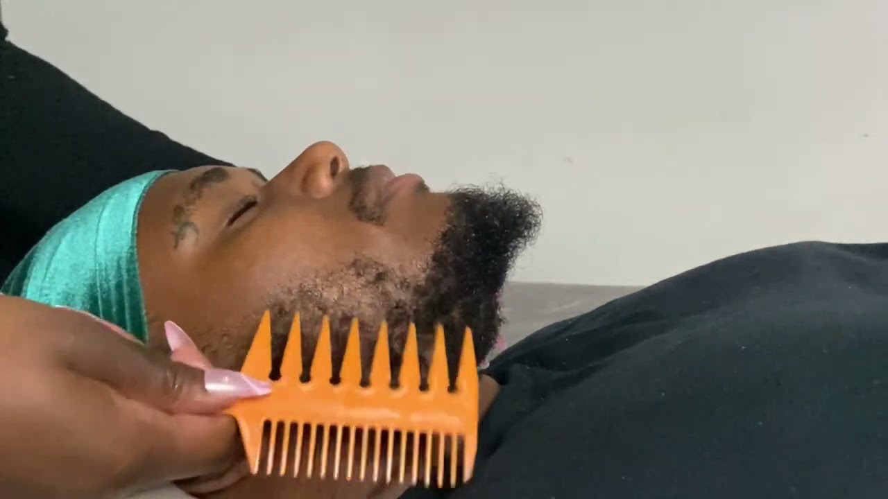 ASMR Relaxing Beard Play | Scratching w Nails, Oiling, Nitpicking ...