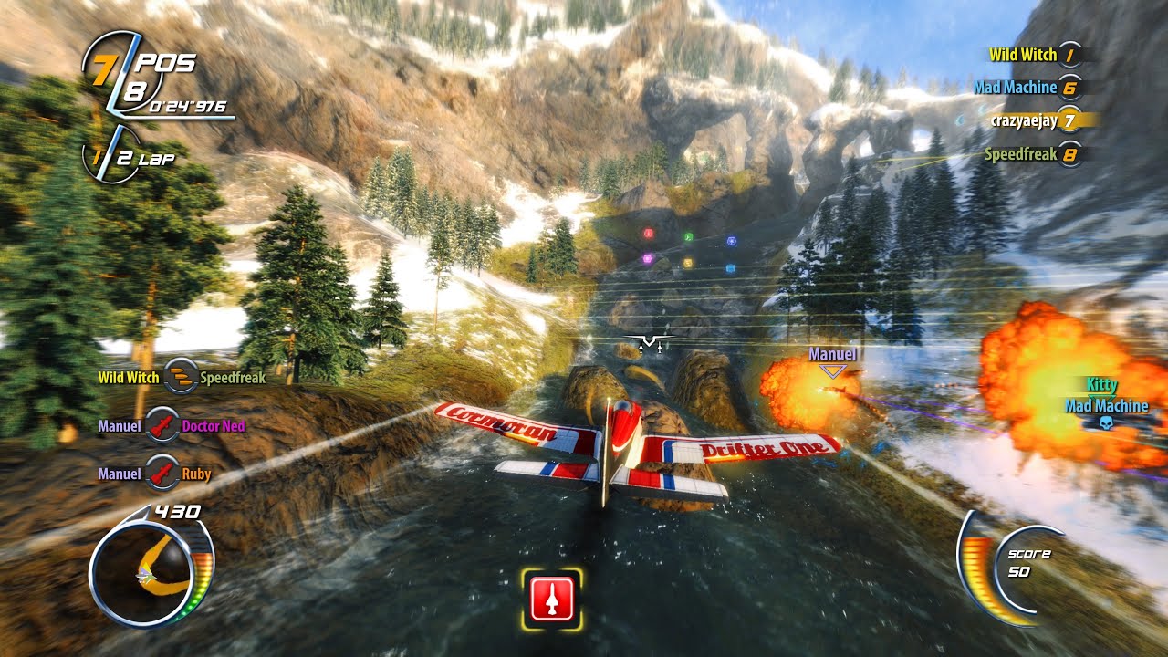 SkyDrift Infinity Gameplay 🛩️ PS4 XboxOne Switch - Fun airplane racing - YouTube