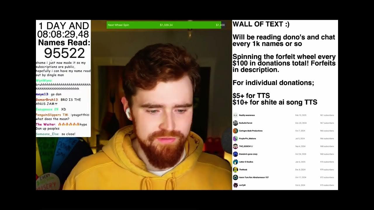 Dan dingle reads out my channel name! - YouTube