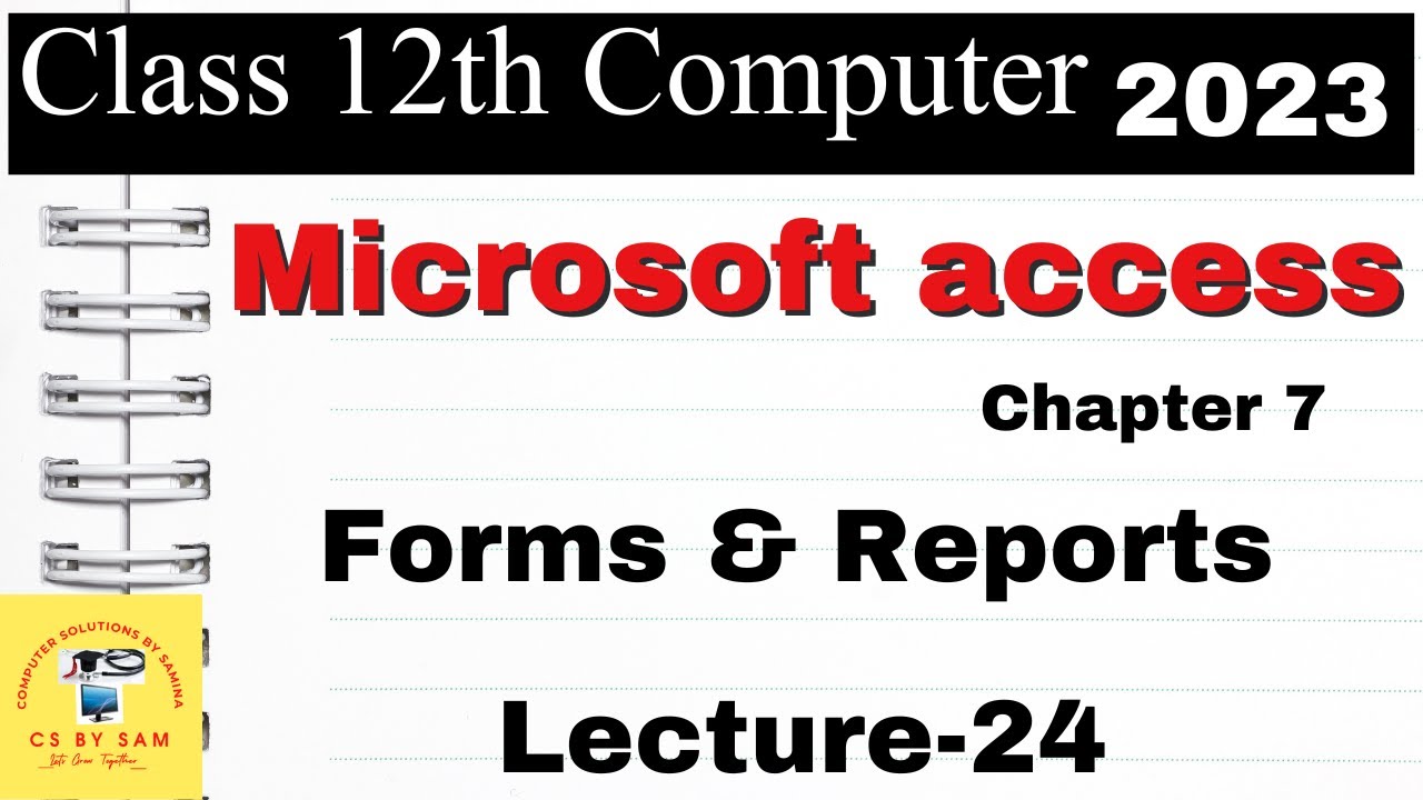class 12th computer science chapter 7 | Microsoft access form and ...