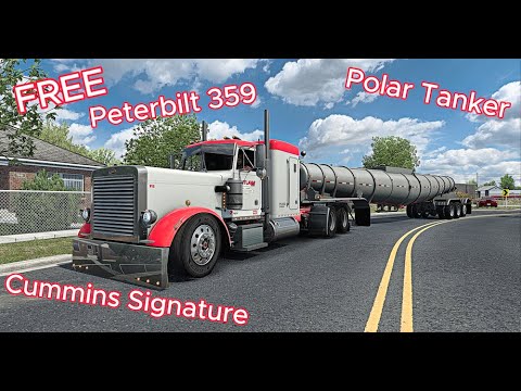 FREE Peterbilt 359/Polar Tanker/Cummins Signature! - ATS / 4K PNG ...