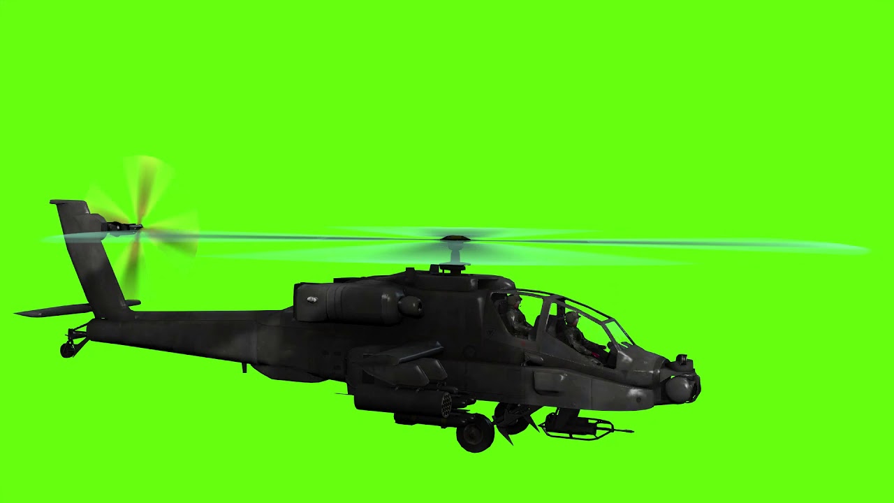 Green Screen Apache Helicopter Video - YouTube