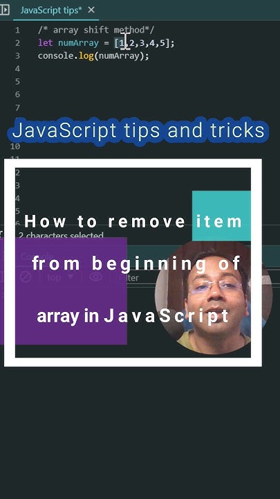Remove item from an array using array.shift() in JavaScript #shorts #jsbyjs - YouTube