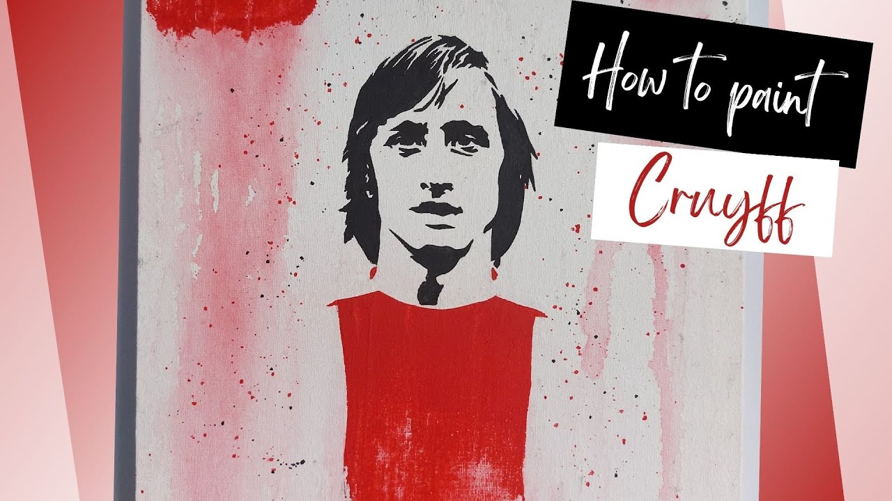How to paint 'Johan Cruyff' Abstract Art - YouTube