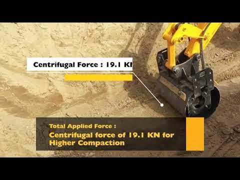 JCB Backhoe Loader with Vibratory Roller | Compacting application Attachment - YouTube