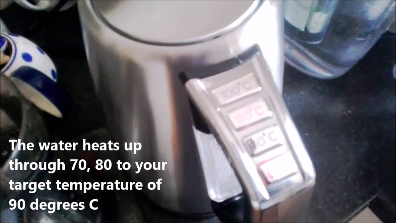 Energy saving eco kettle with temperature settings - YouTube