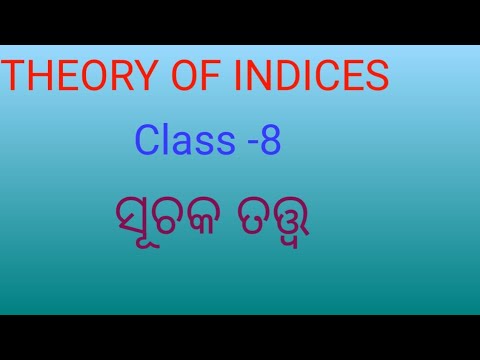 THEORY OF INDICES CLASS -8 - YouTube