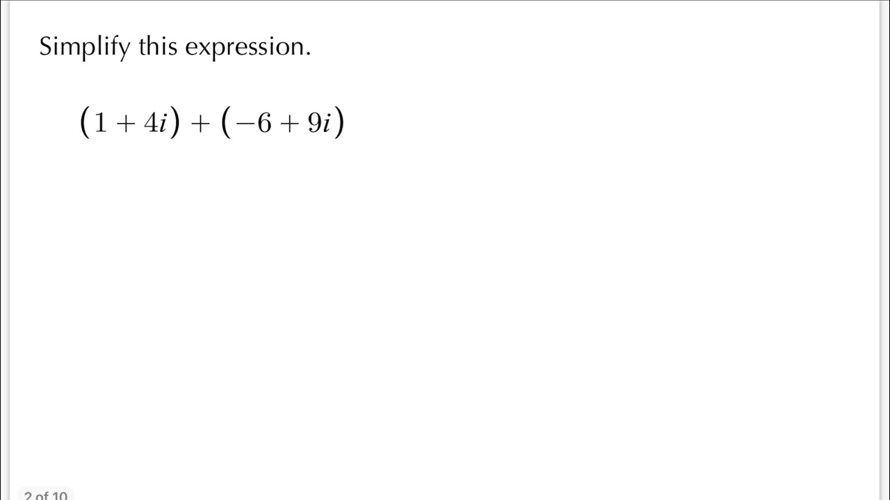 Adding and Subtracting Complex Numbers | Quiet Practice - YouTube