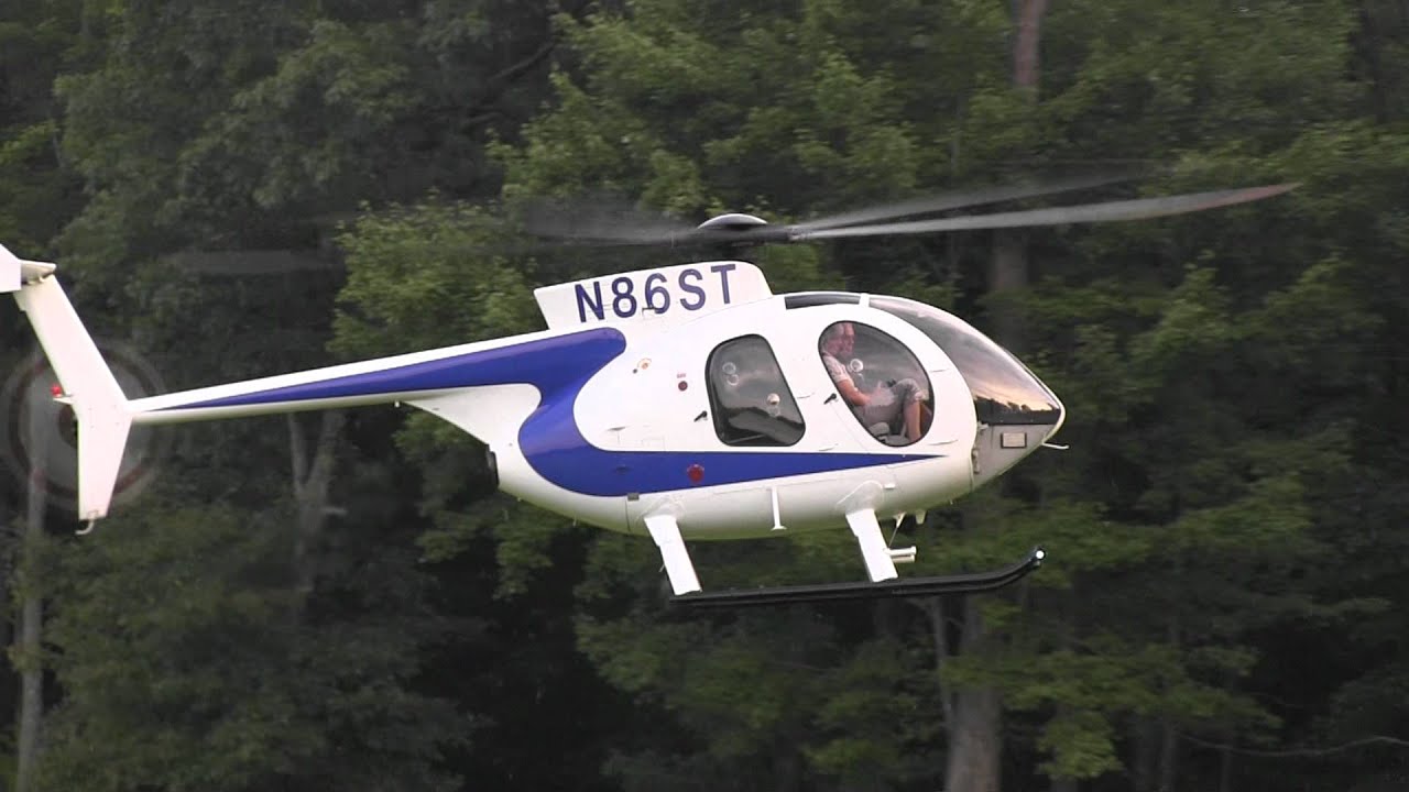Hughes 500 approach and landing. - YouTube