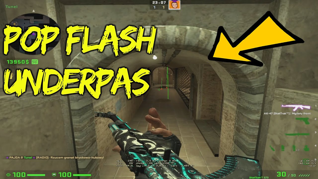 TO NAJMOCNIEJSZY POP FLASH NA MIRAGE - CSGO TRIKI - YouTube