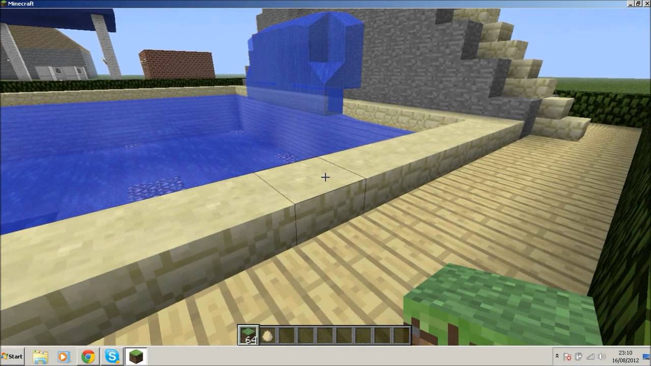 Minecraft swimming pool designs - YouTube