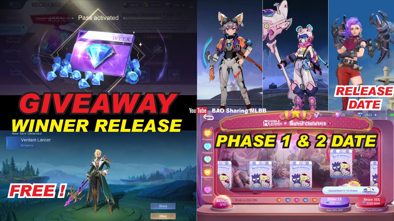 MLBB S29 Diamond GIVEAWAY Winner Release ! Upcoming Skin Resale Event ...