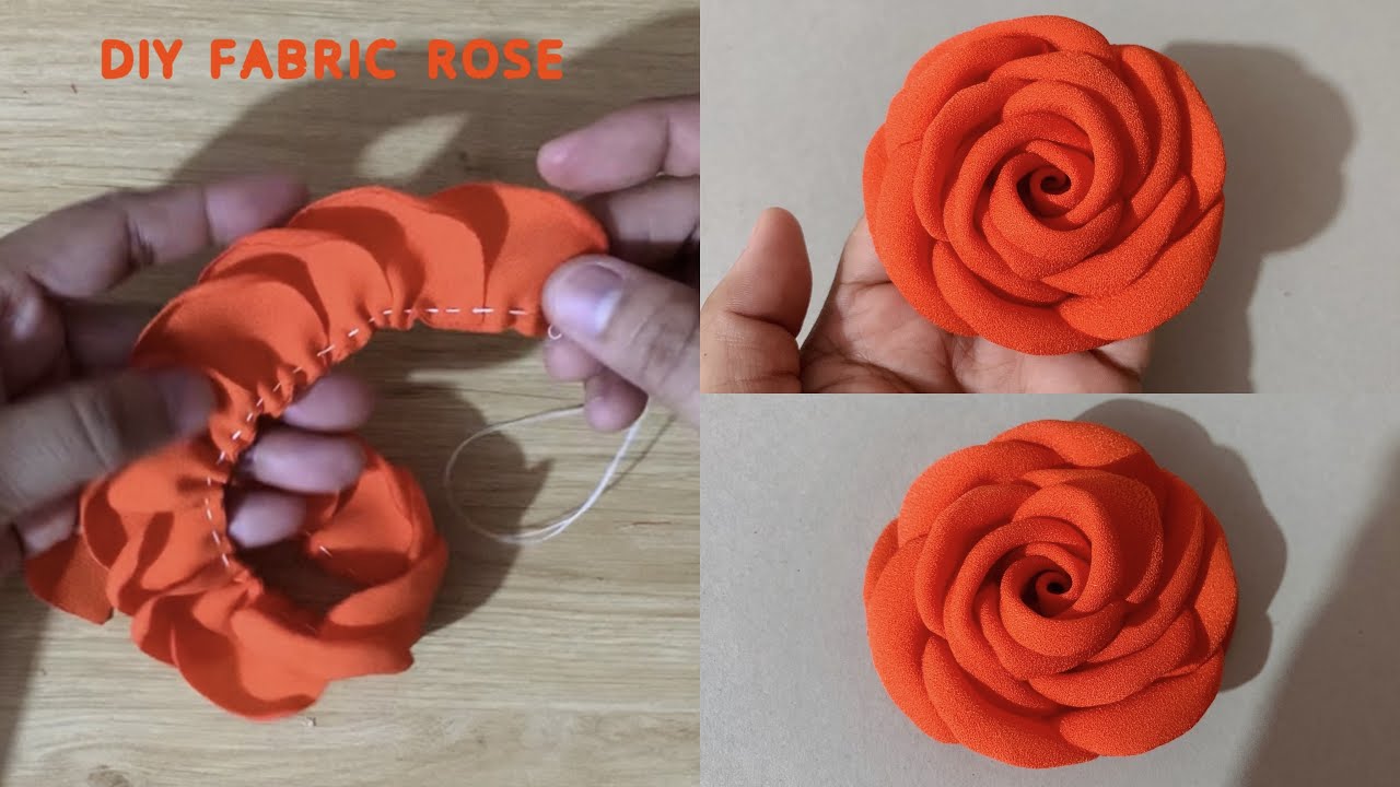 DIY: How to make an adorable fabric rose flower ~ in just 6 minutes ...