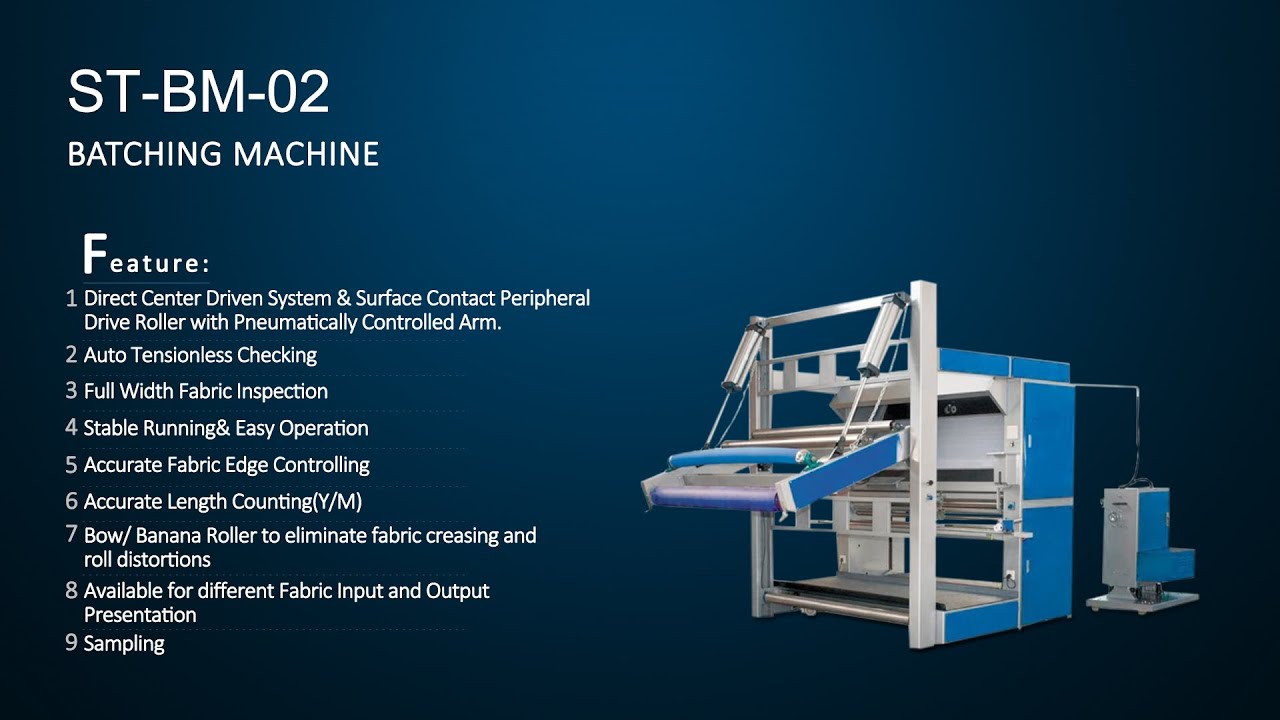 Fabric Inspection Machine, Batching Machine, Model ST-BM. - YouTube