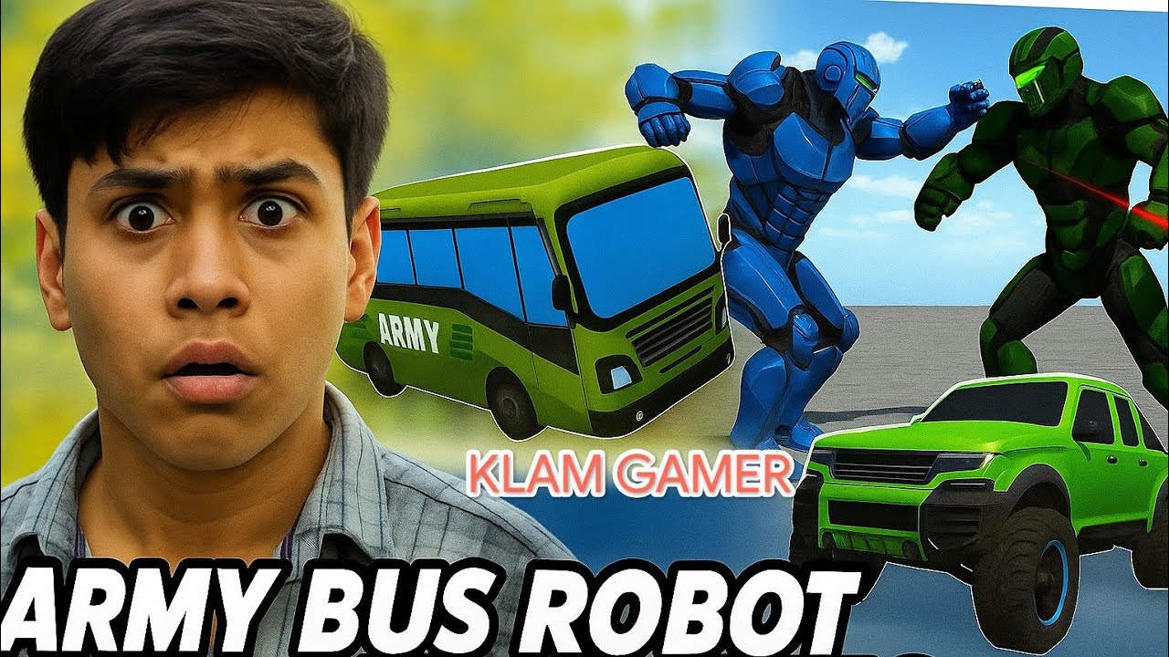 Army bus robot 3D games place 😀 new trick #army #bus #robot #3dgame # ...