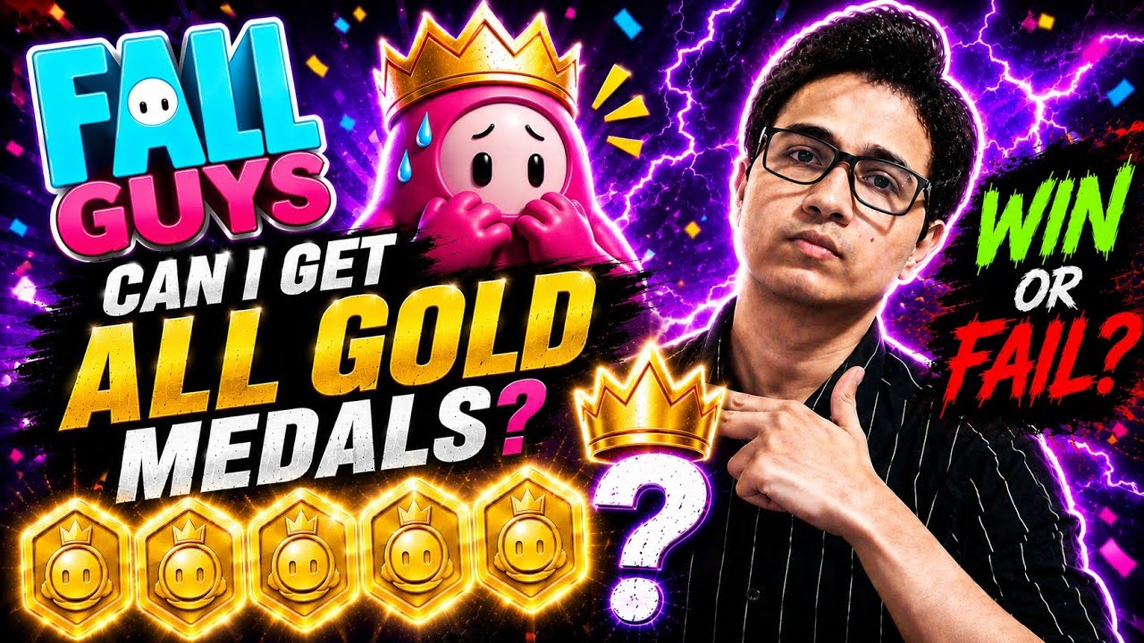 Trying To Get All Gold Medals in Fall Guys Solo Show - YouTube