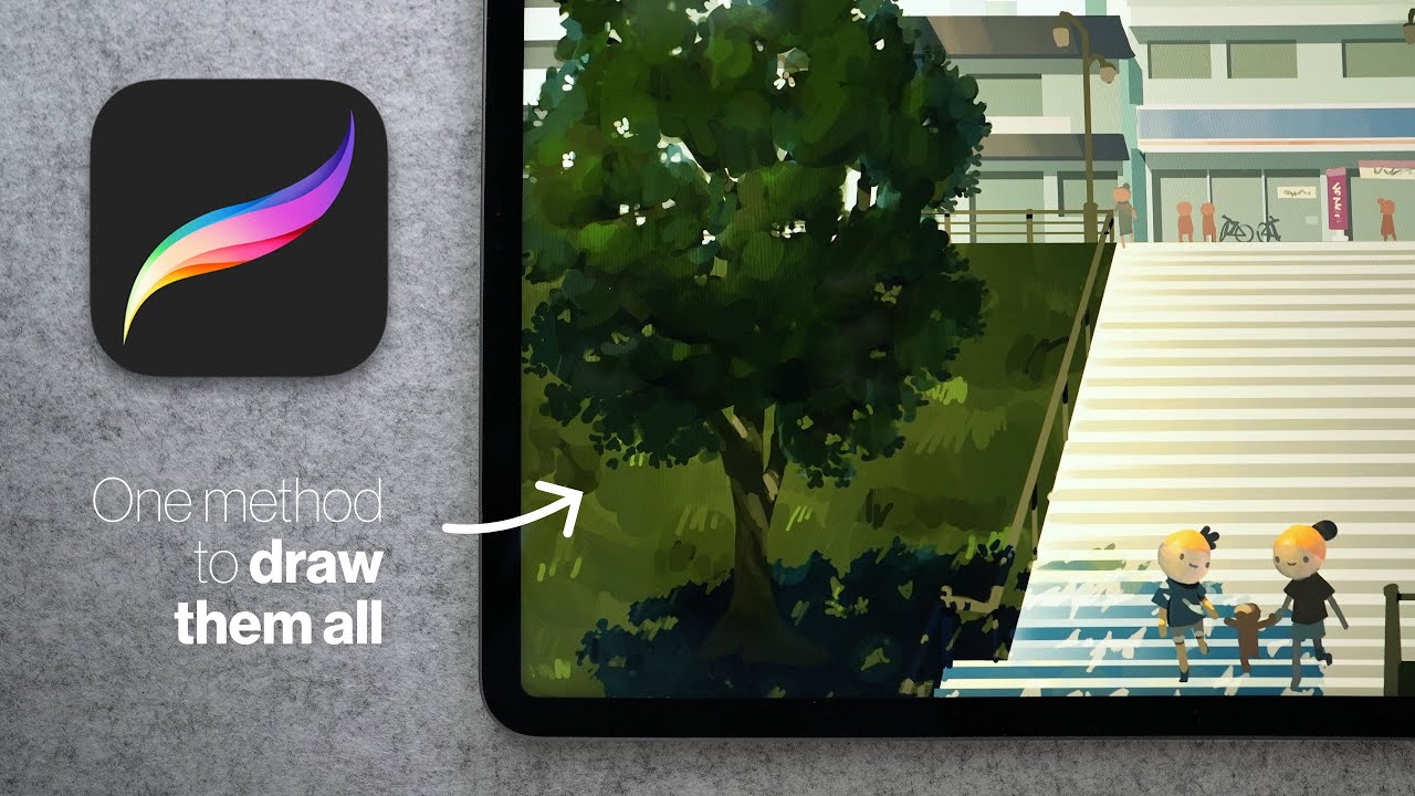 Drawing trees was hard, until I learned this... [Procreate Tutorial for ...