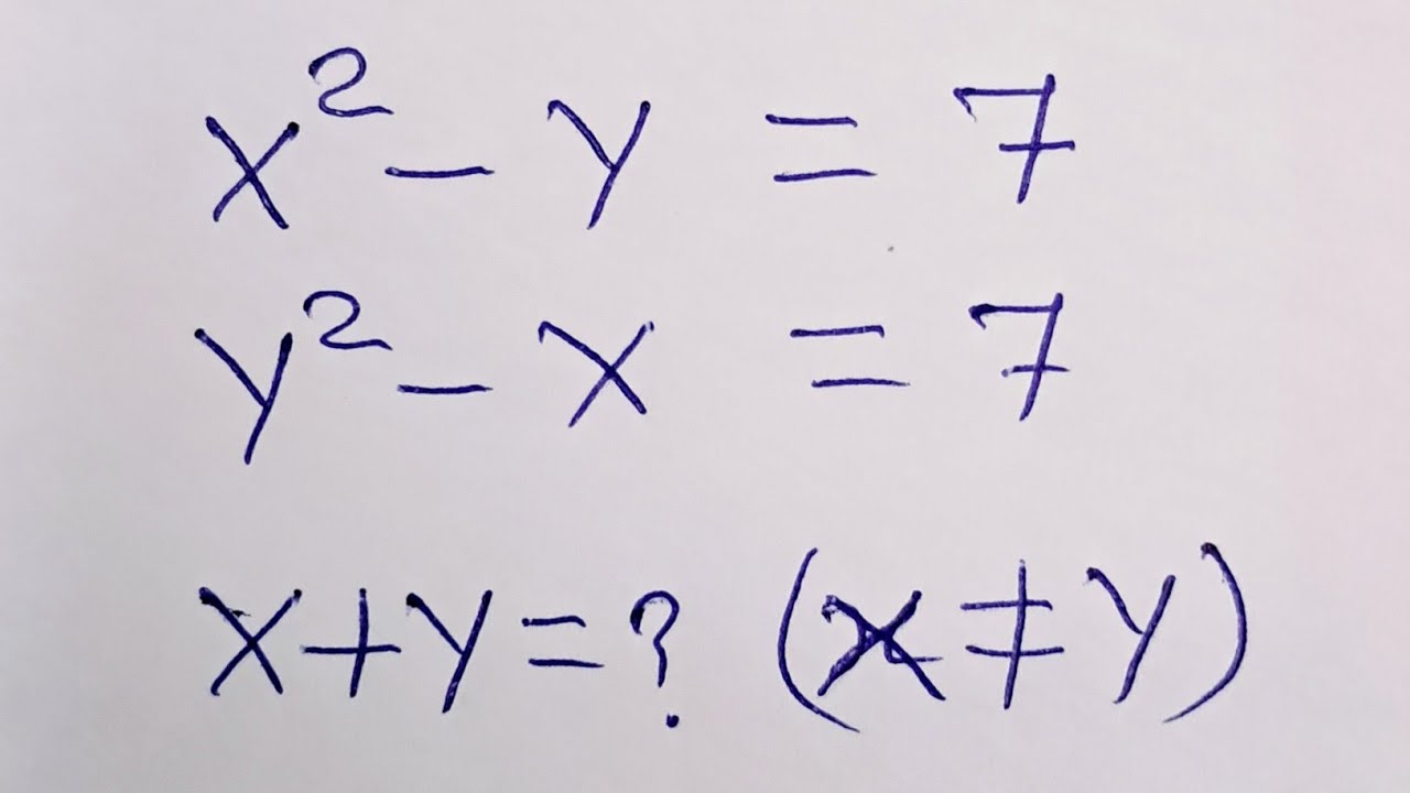 Math Olympiad Question | Nice Algebra Equation | math problem solving ...