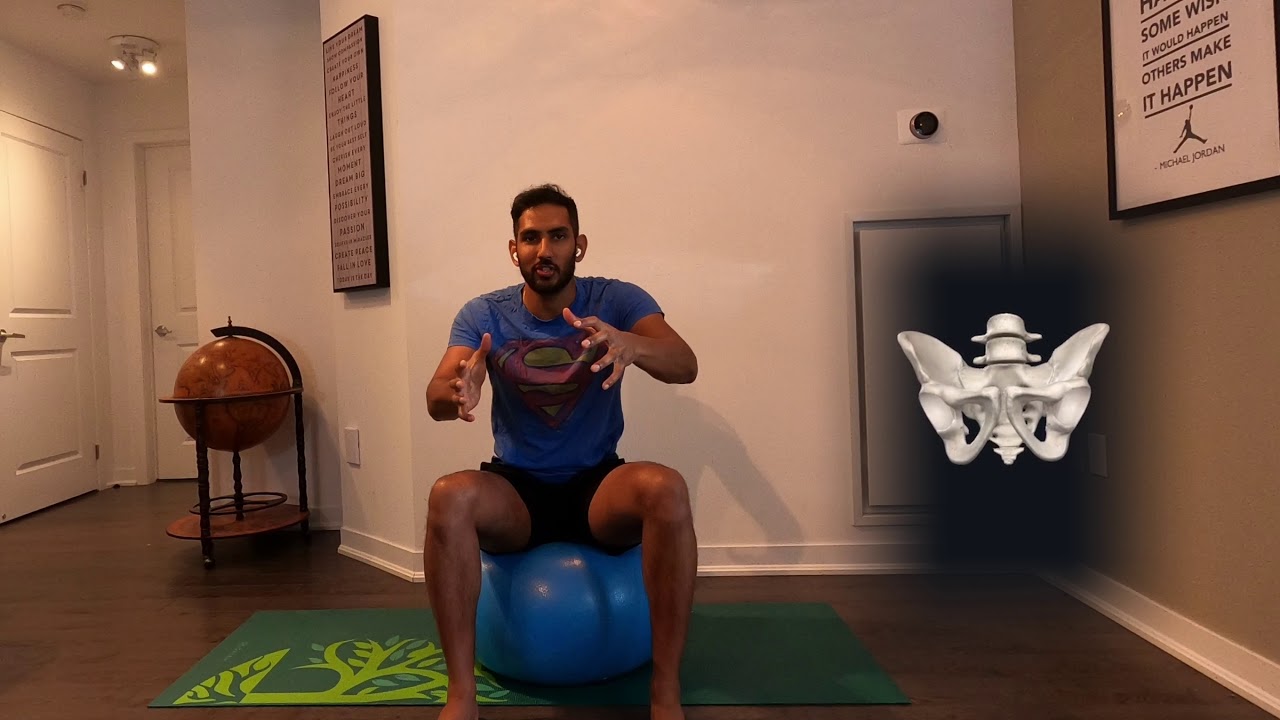 Core and hip health - seated pelvic tilting forward backward - YouTube