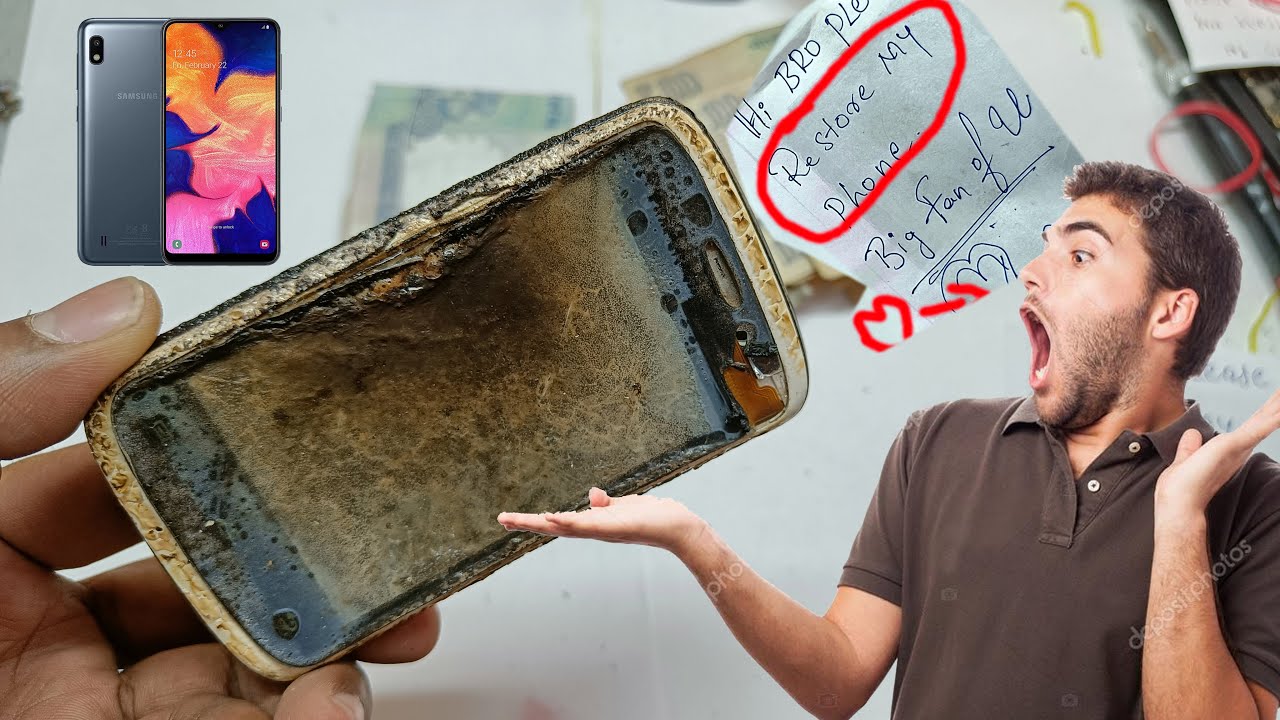 Restore Abandoned Phone samsung A10 . Destroyed Phone Restoration - YouTube