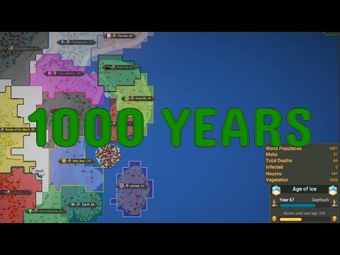 1000 years simulated in World Box - YouTube