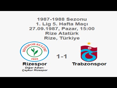 Rizespor 1-1 Trabzonspor [HD] 27.09.1987 - 1987-1988 Turkish 1st League Matchday 5