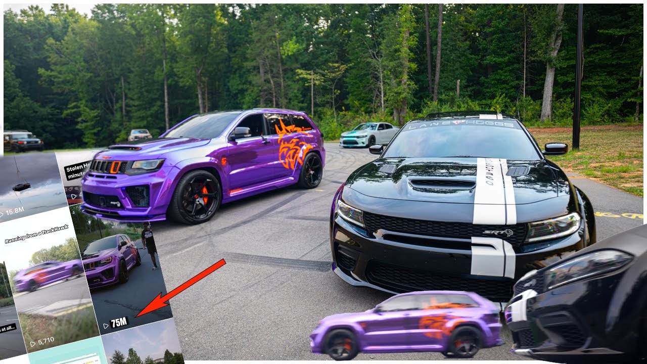 Hellcat Charger gets CHASED by 1,000HP Trackhawk | Going VIRAL on ...