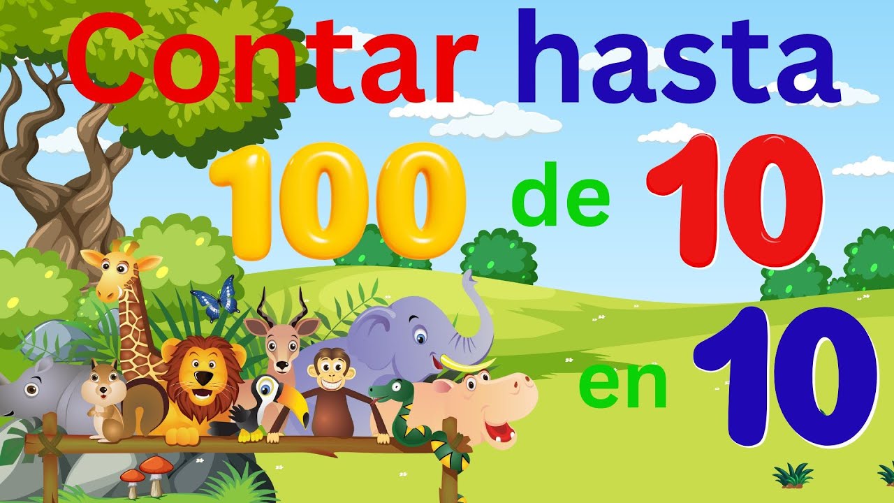 Learn Spanish Contar hasta 100 de 10 en 10 |Aprendiendo números Vídeo ...